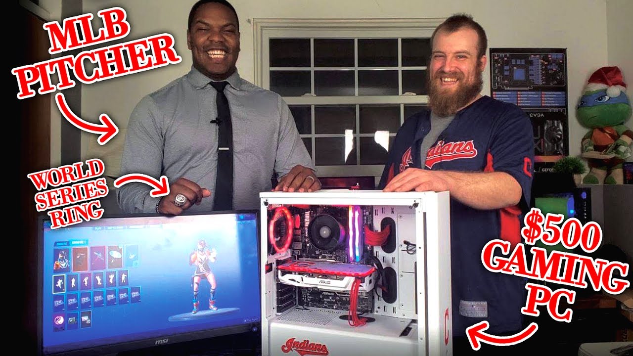 MAJOR LEAGUE PITCHER builds a $500 Custom themed gaming PC! - YouTube