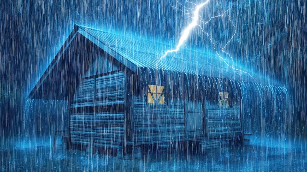 Fall into Deep Sleep in 3 Minutes with Real Heavy Rain on Tin Roof ...