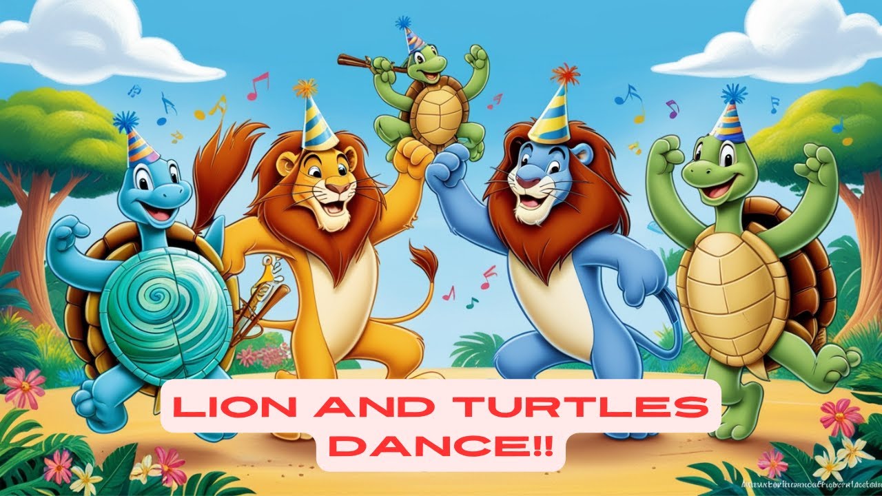 The Lion and Turtle Dance Party! | Fun Animal Dance for Kids #disney # ...