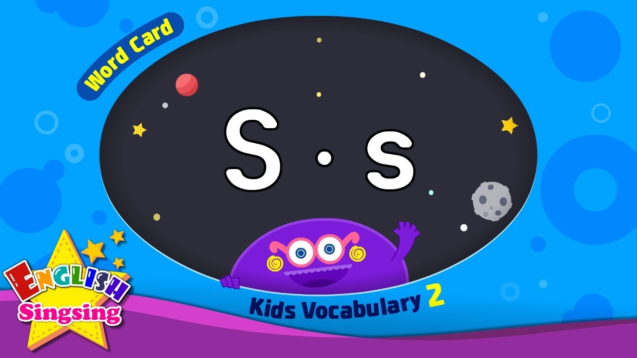 Kids vocabulary compilation ver.2 - Words Cards starting with S, s ...