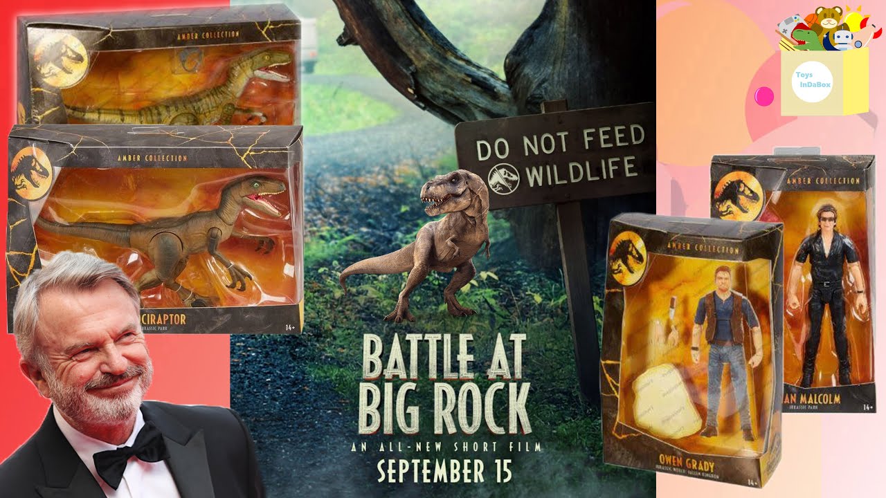 AMBER COLLECTION & BATTLE AT BIG ROCK! | Jurassic World | Mattel | Toys ...