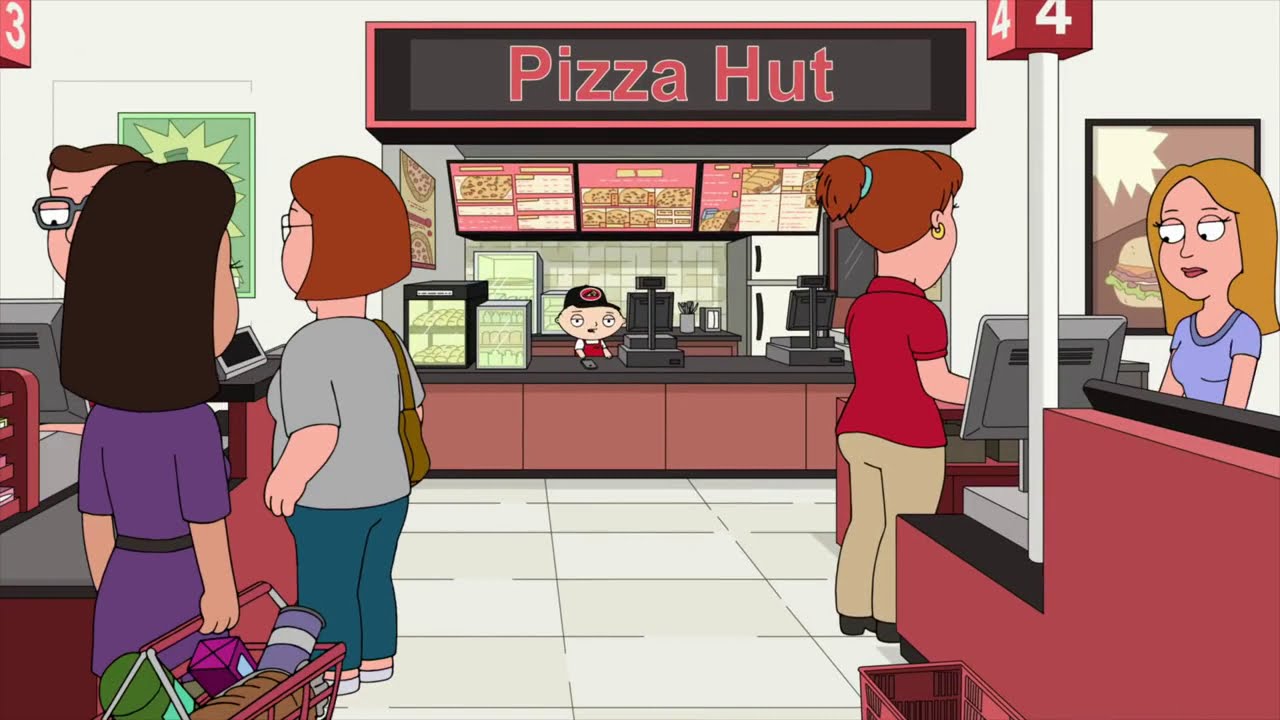 Family Guy - I work at the weird, in-store Pizza Hut - YouTube