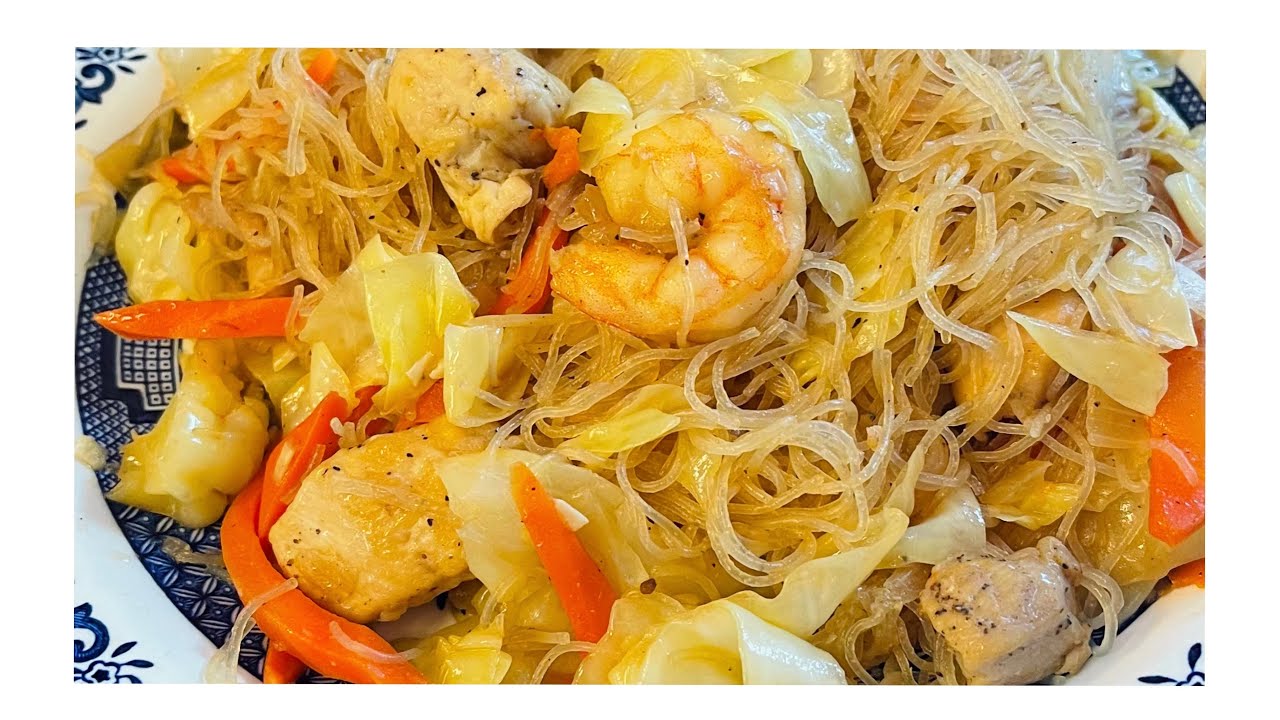 Pancit rice noodles recipe - YouTube