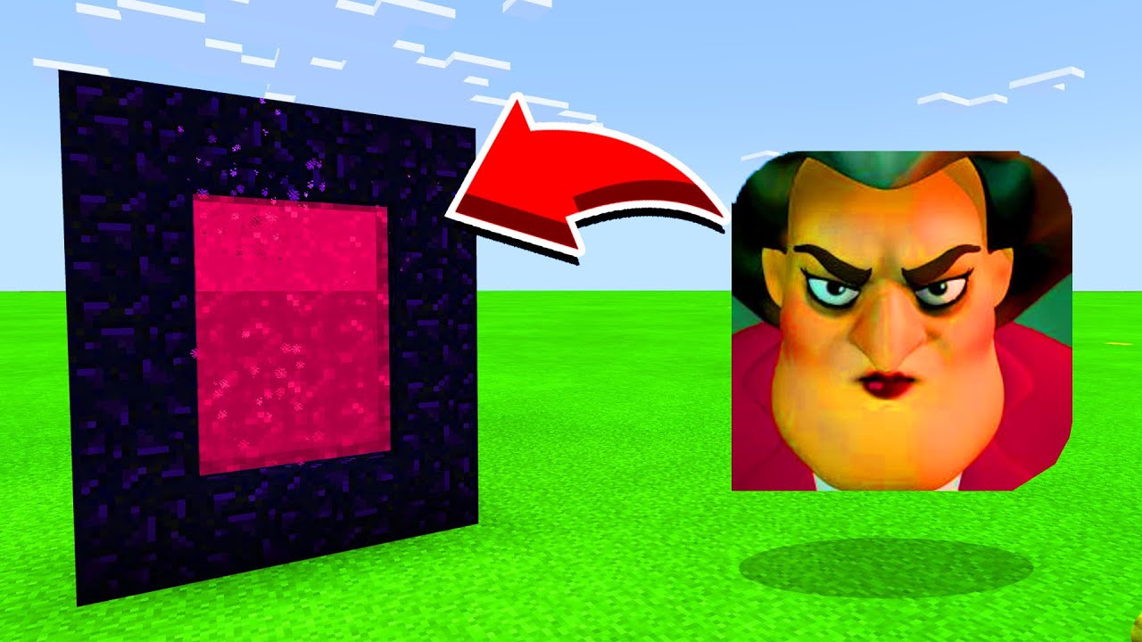 How To Make A Portal To SCARY TEACHER 3D in Minecaft Pocket Edition ...