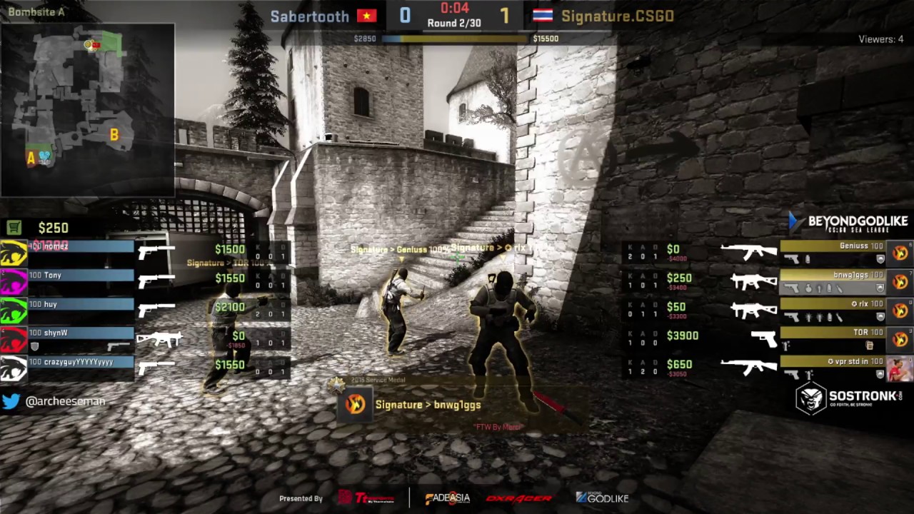 Beyondgodlike CS:GO Sea Pro League : Signature.CSGO VS Sabertooth Game ...