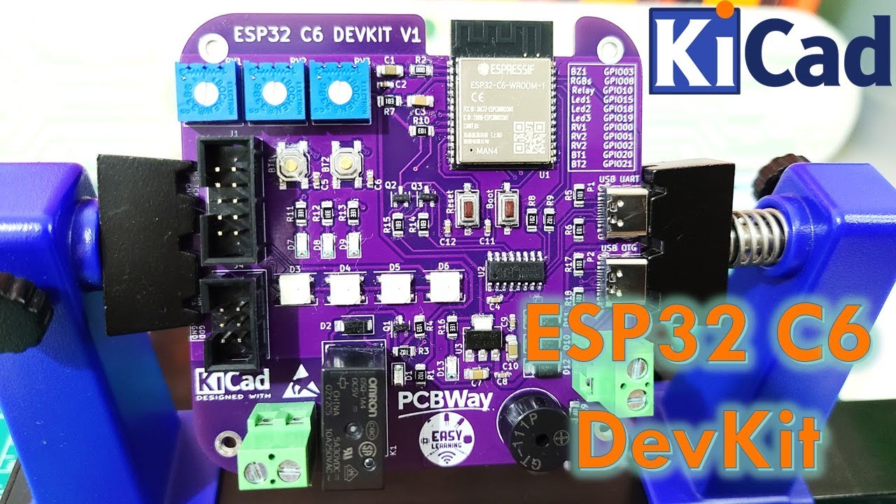 Proyecto Pcb Esp32 C6 Devkit V1 Kicad Youtube