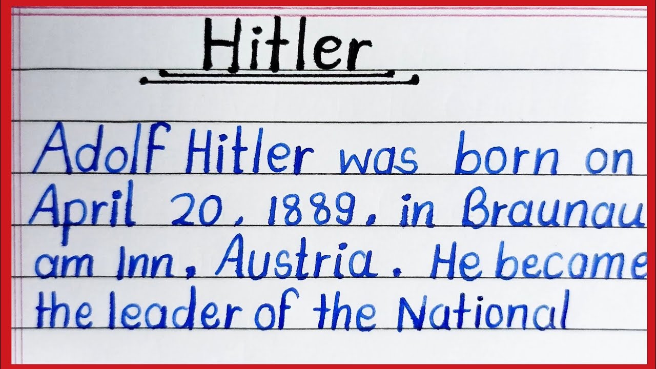 Paragraph On Hitler In English | Few Lines On Hitler In English | Short ...