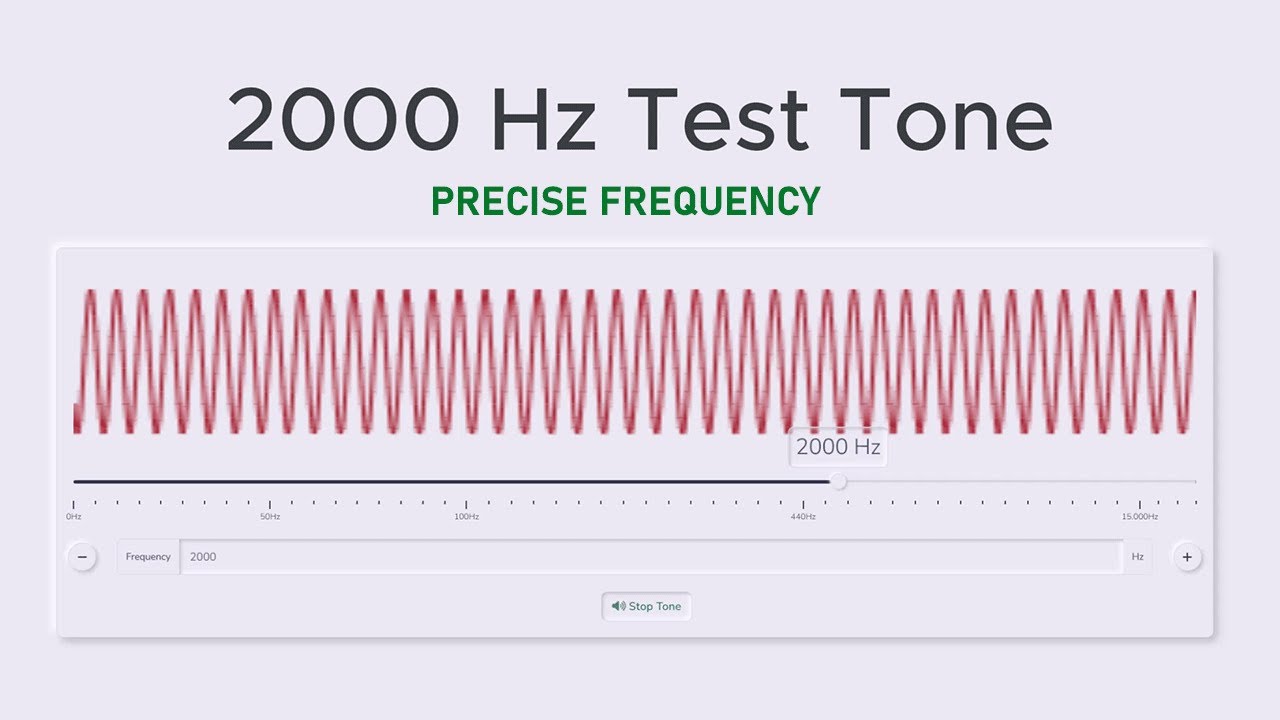 2000 Hz Precise Test Tone, Sine Wave Sound - YouTube