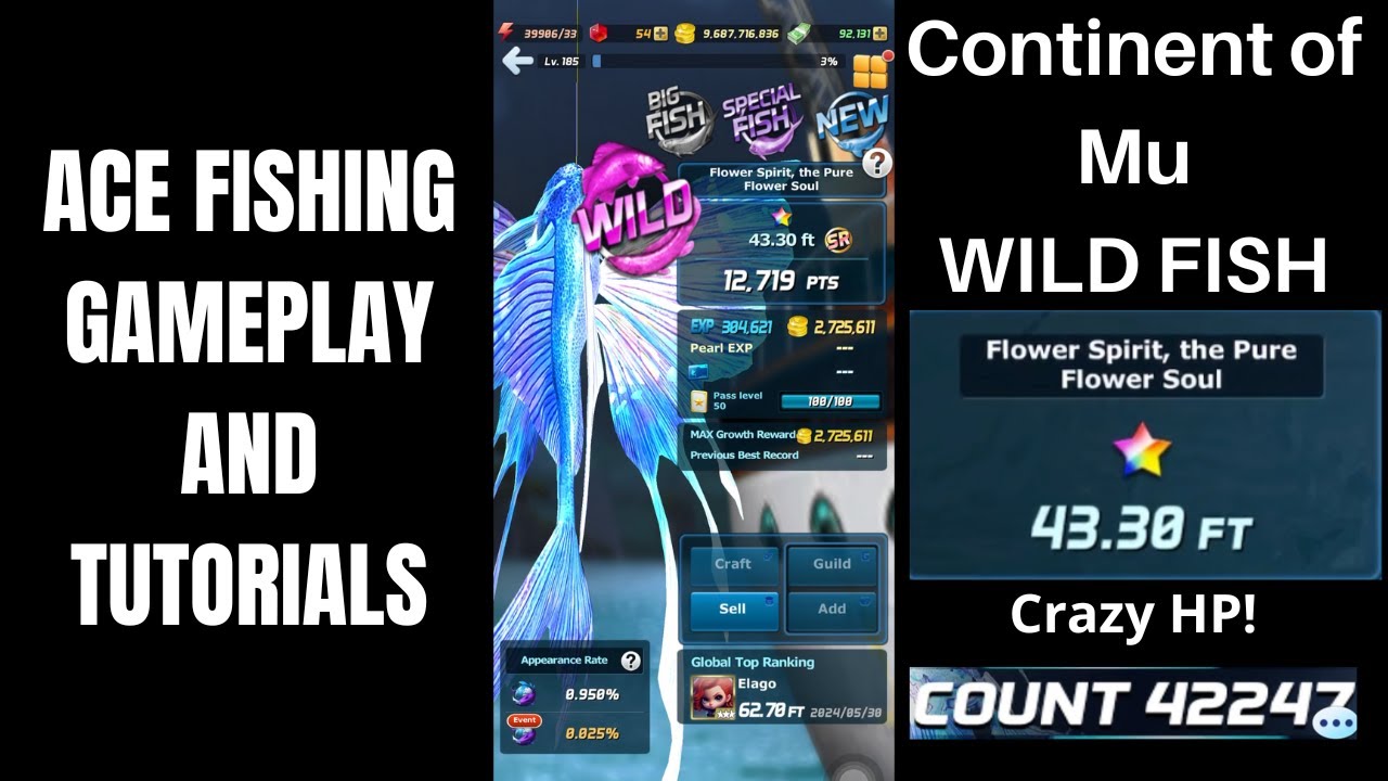 Ace Fishing - Continent of Mu Wild Fish (NEW UPDATE 9.1.0) - YouTube