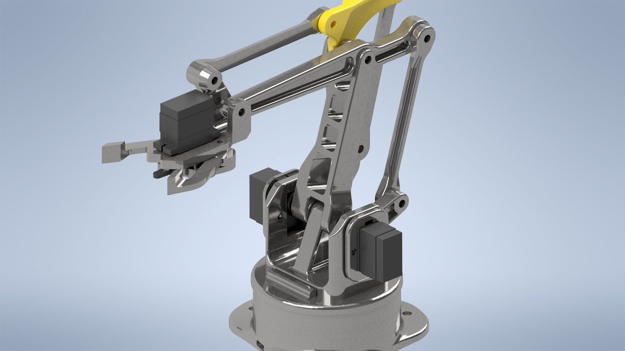 3D printed robotic arm Autodesk Inventor Professional part3 機械手臂 3D列印 ...