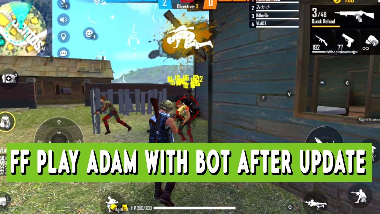 Ff play adam with bot after update - YouTube