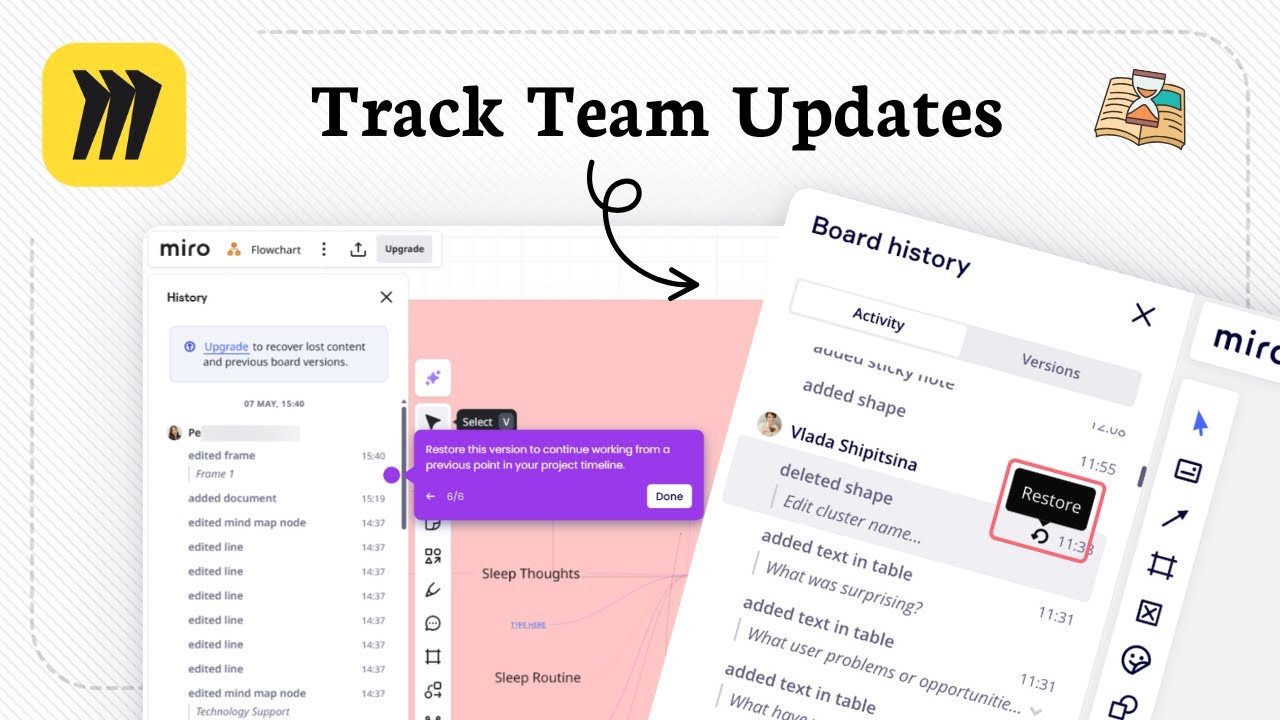How to review Miro Board history (Timeline Change Tracker) - YouTube