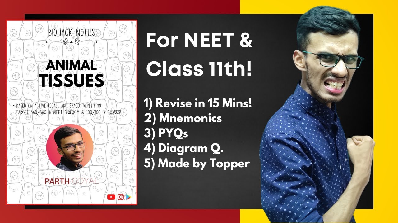 Animal Tissues Quick Revision Notes (BIOHACK) | Revise in 15 Min! - YouTube