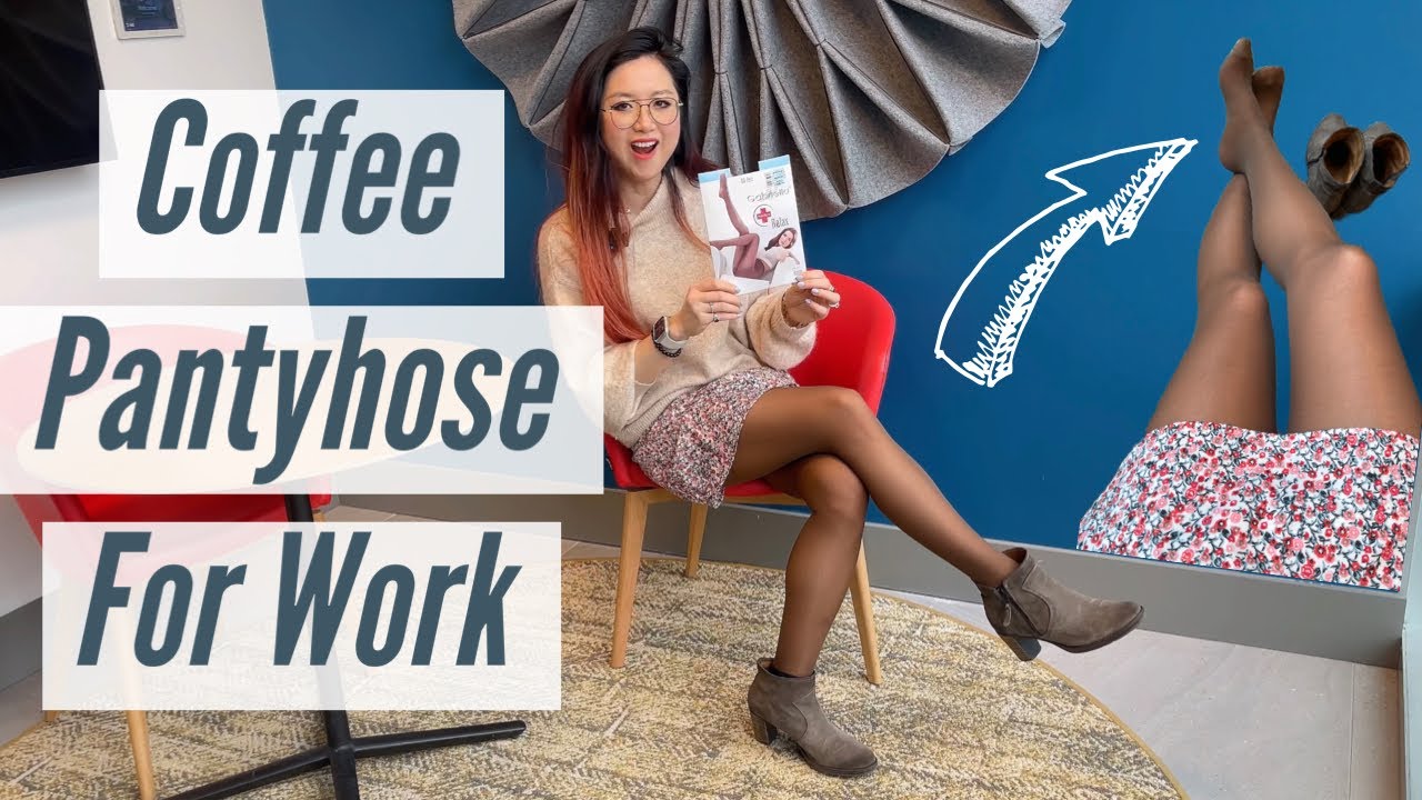 Layering Pantyhose For Work - Reinforced Toes Gabriella Coffee Brown Nylons Tights Review, Legs ...