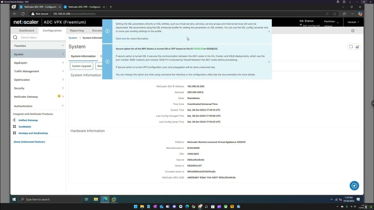 NetScaler ADC - Initial Setup and Configuring High Availability - YouTube