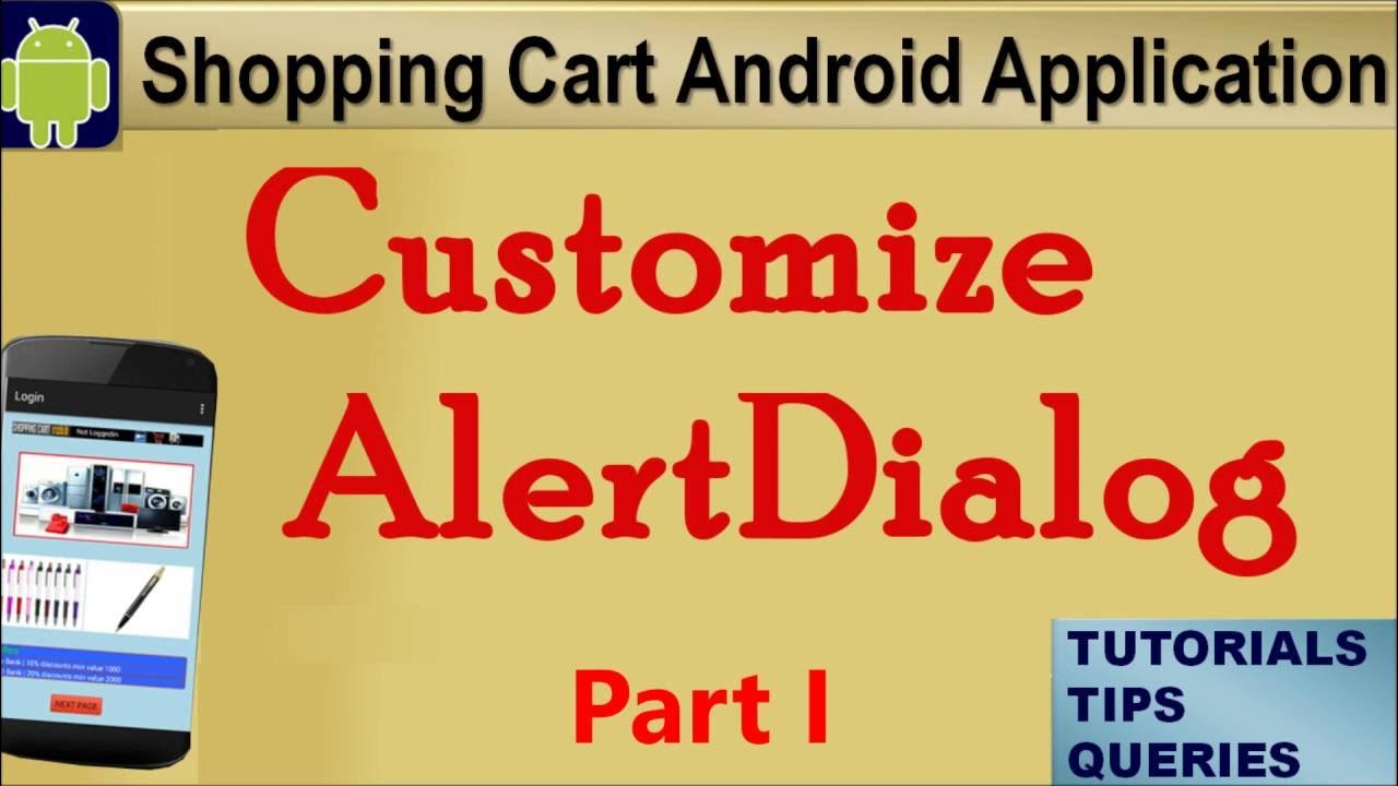 Android Tutorial: Create Custom Alert Dialog with Image. Part 1/2 - YouTube