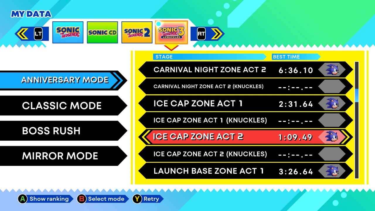 ICE CAP ZONE ACT 2 PB (1.09.49) - YouTube