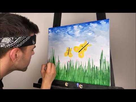 Acrylic painting of Spring season | Alain Bruno - YouTube