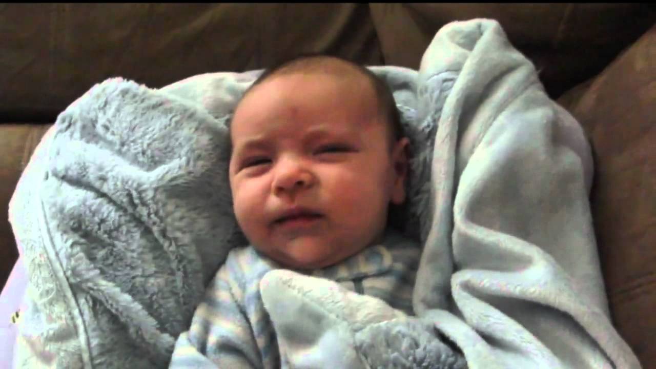 Cute baby Oliver the Orb goes through all the emotions in the morning ...