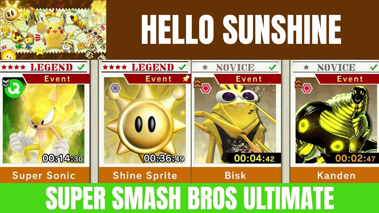 Super Smash Bros Ultimate Spirit Board Event Part 1 Hello, Sunshine ...