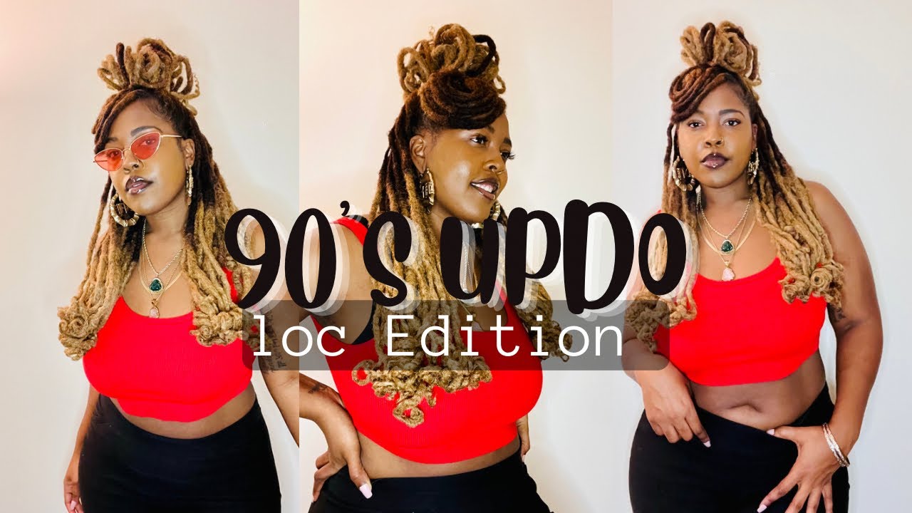 90’s Updo On Locs - YouTube