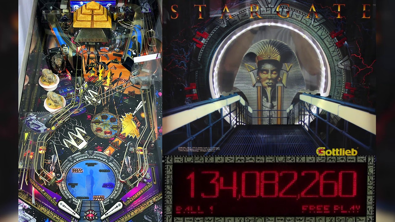Stargate 1995 Pinball Machine by Gottlieb - Game Play - YouTube