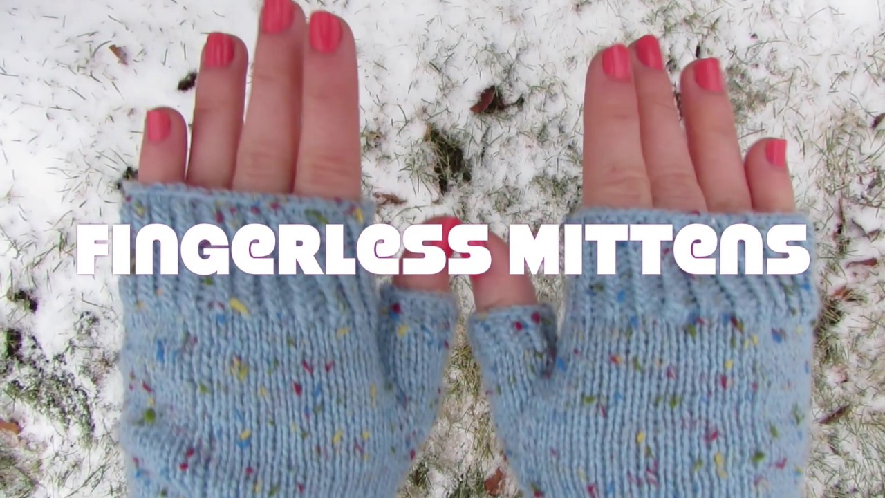 How to Knit Fingerless Mittens! - YouTube