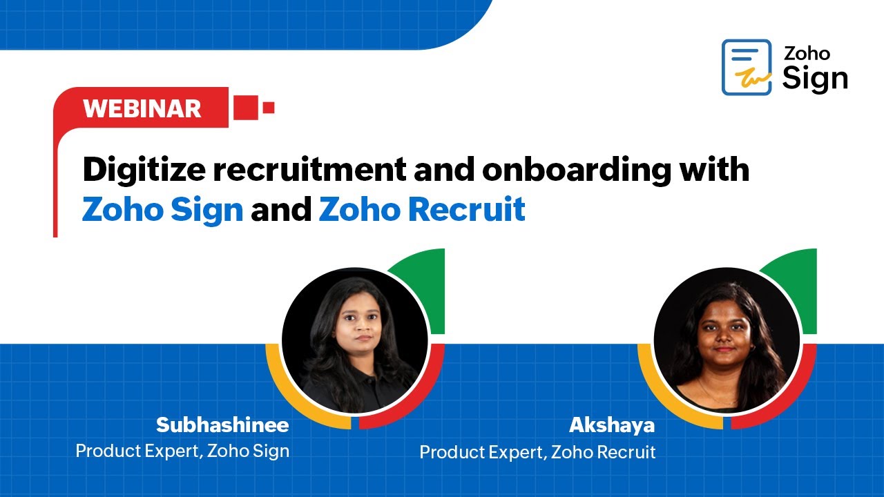 Digitize recruitment and onboarding with Zoho Sign and Zoho Recruit ...