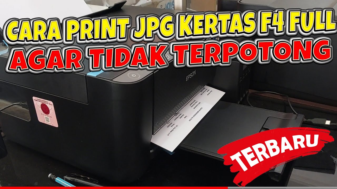 cara print gambar jpg kertas f4 agar tidak terpotong - YouTube