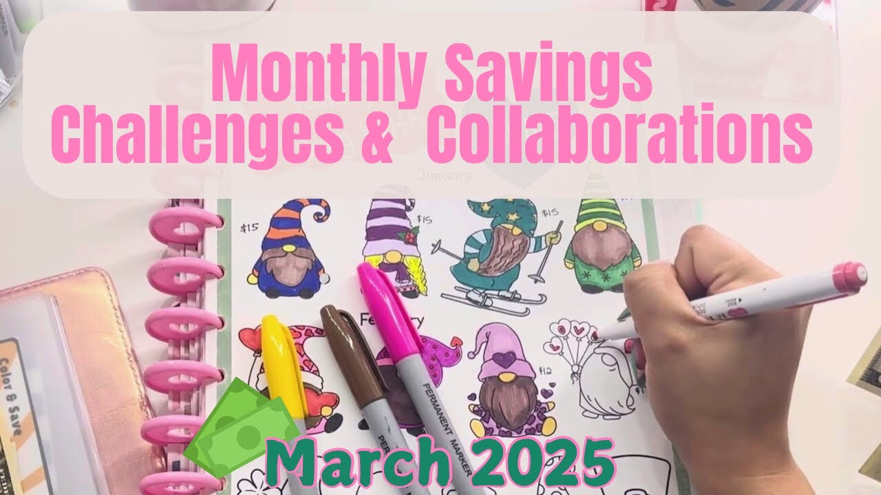 Monthly Challenges + Color and Save | $190 | March 1, 2025 - YouTube
