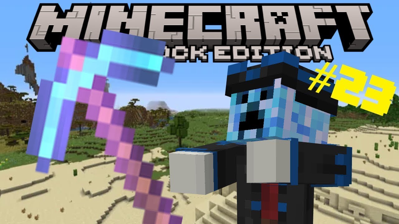 Minecraft Bedrock Edition | ENCHANTED DIAMOND PICKAXE! | Survival #23 ...