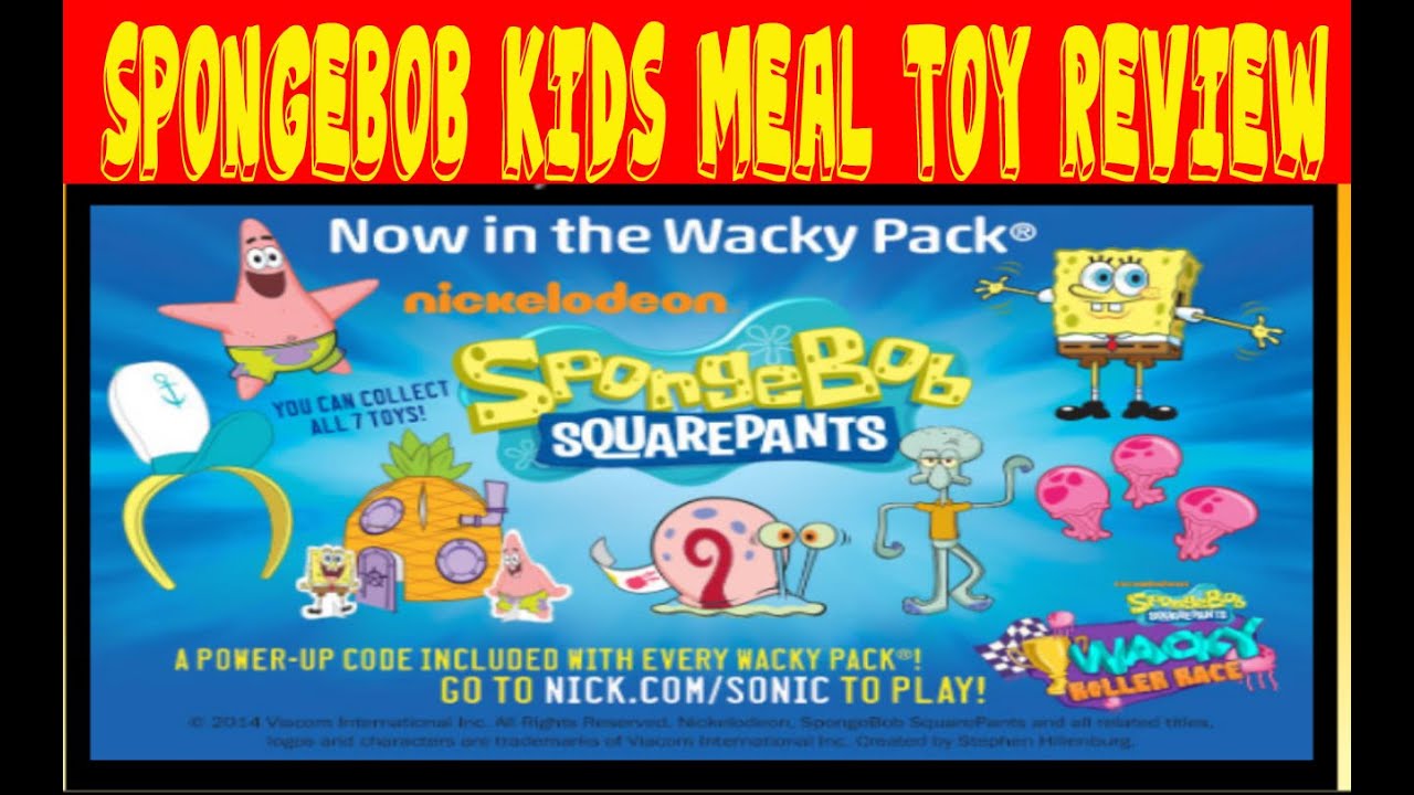 SpongeBob Wacky Pack Kids Meal Toy Review - YouTube