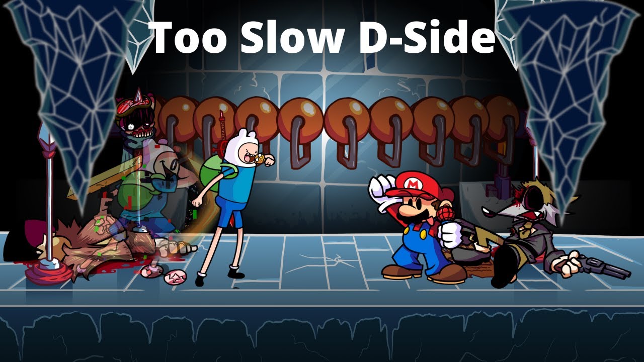 [FNF requested by Fnfan1] Pibby Finn and Mario sing Too Slow D-Side ...