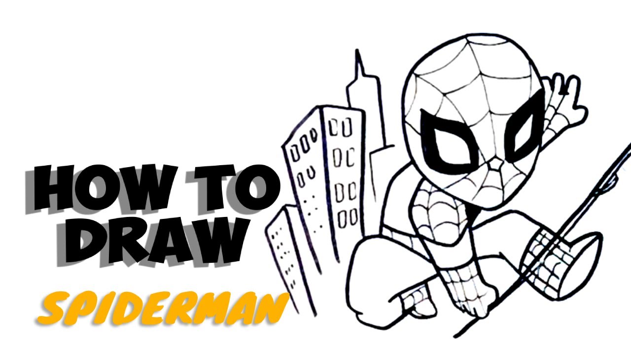 How to Draw Chibi Spiderman | Drawing easy Step by Step - YouTube