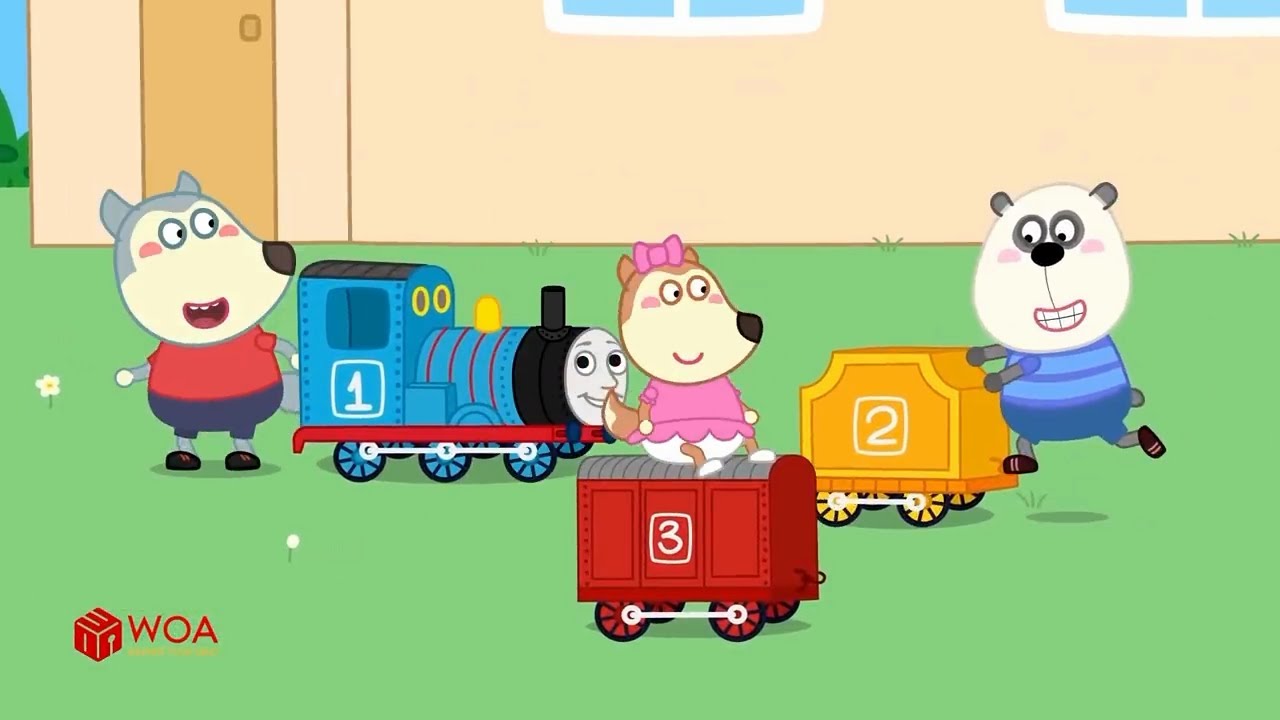 Wolf Family⭐️ Wolfoo Finds Lost Thomas Train Wagons. | Kids Cartoon ...