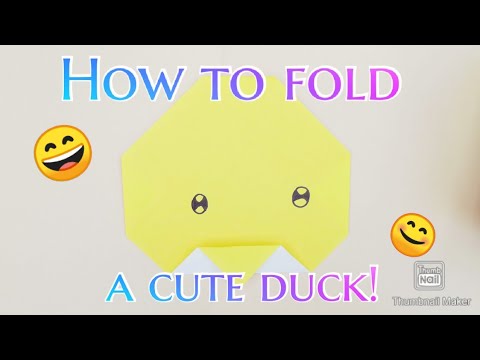 How to fold a cute duck! Fun kids video!😄 - YouTube