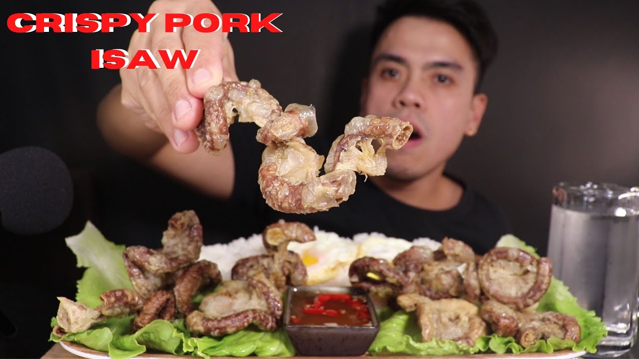 CRISPY PORK ISAW MUKBANG ASMR - YouTube