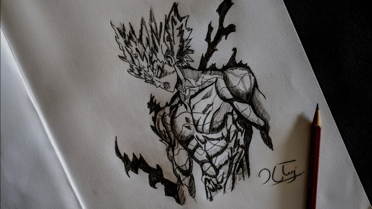 Tried to draw Garou || Easy anime drawing - YouTube