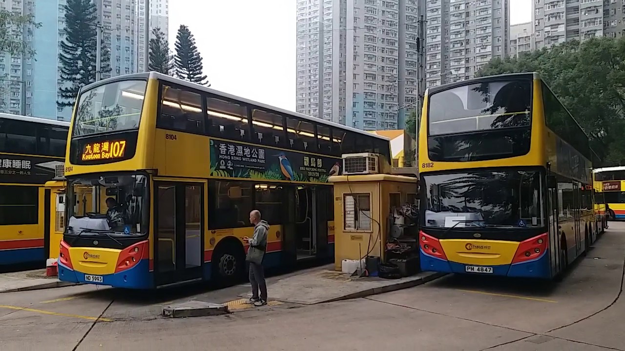 Hong Kong Bus CTB 8104 @ 107 城巴 Alexander Dennis Enviro500 九龍灣 華貴 - YouTube