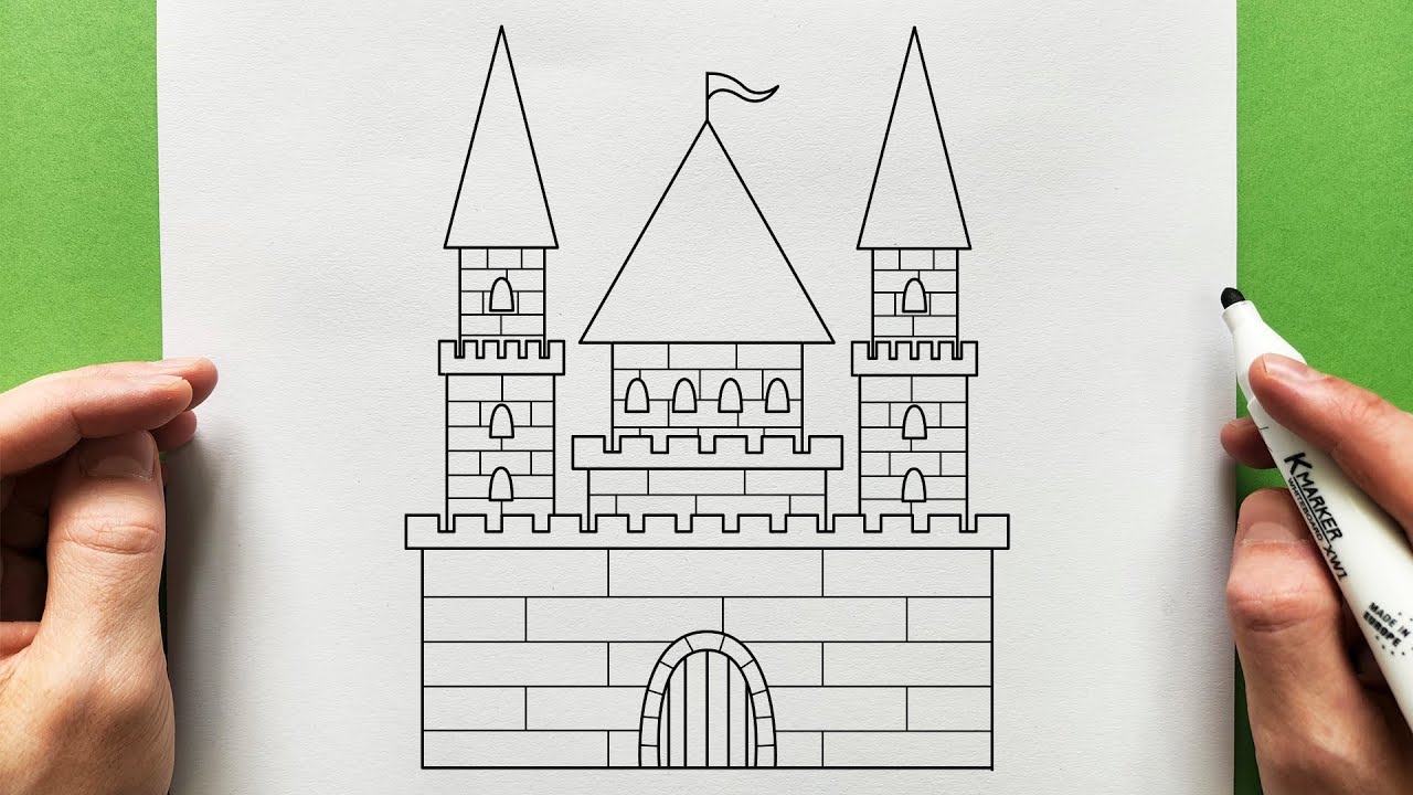 Como Dibujar un Castillo #3 #dibujo - YouTube
