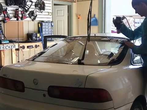 Heat Shrinking (Acura Integra Window Tint Part 2) - YouTube