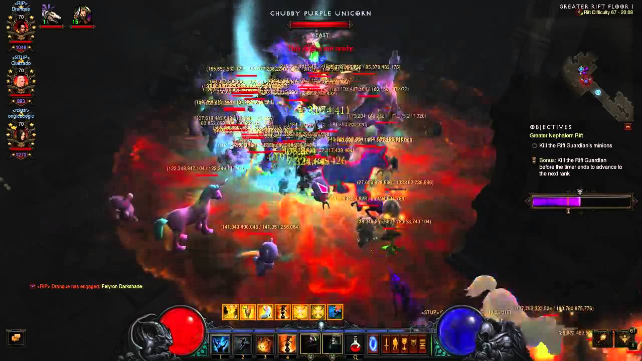 World Rank 1 Seasonal Hardcore - 3-player Greater Rift Tier 67 - Diablo ...