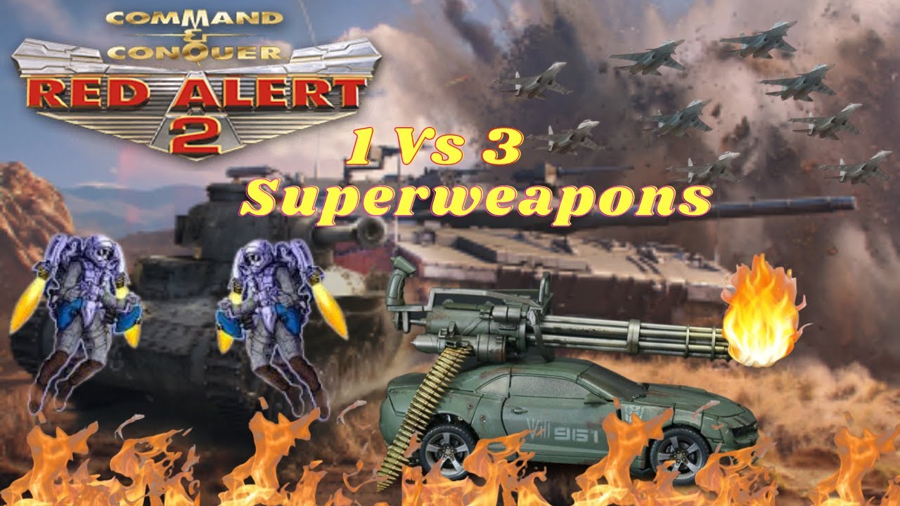 Red Alert 2 | 1 Vs 3 Brutal Enemy | Superweapons | RA2 | #92 - YouTube