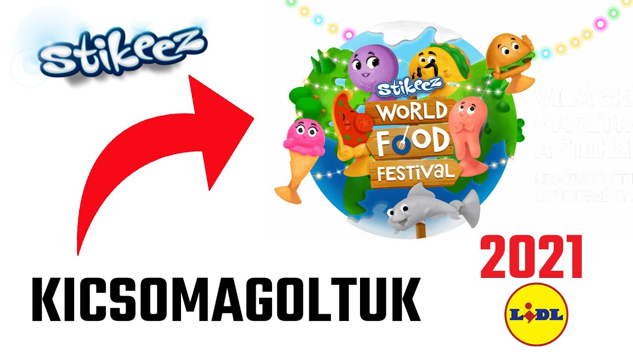 Stikeez World Food Festival kicsomagolás (Lidl Stikeez 2021) - YouTube
