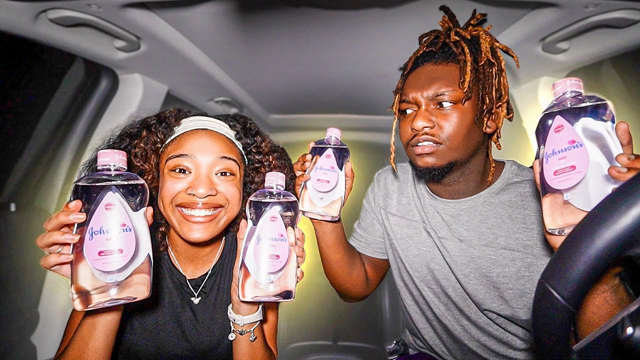 BUYING TONS OF BABY OIL TO GET MY BOYFRIEND’S REACTION..😳 - YouTube