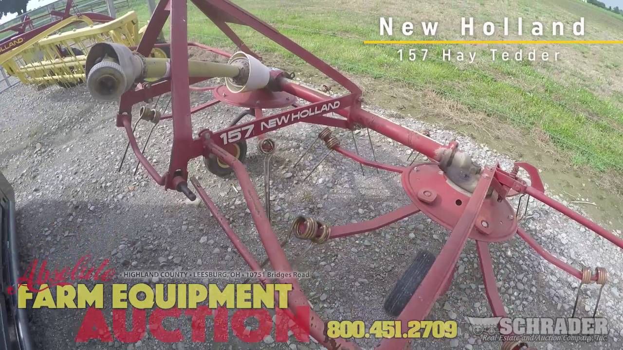 New Holland 157 Hay tedder - YouTube