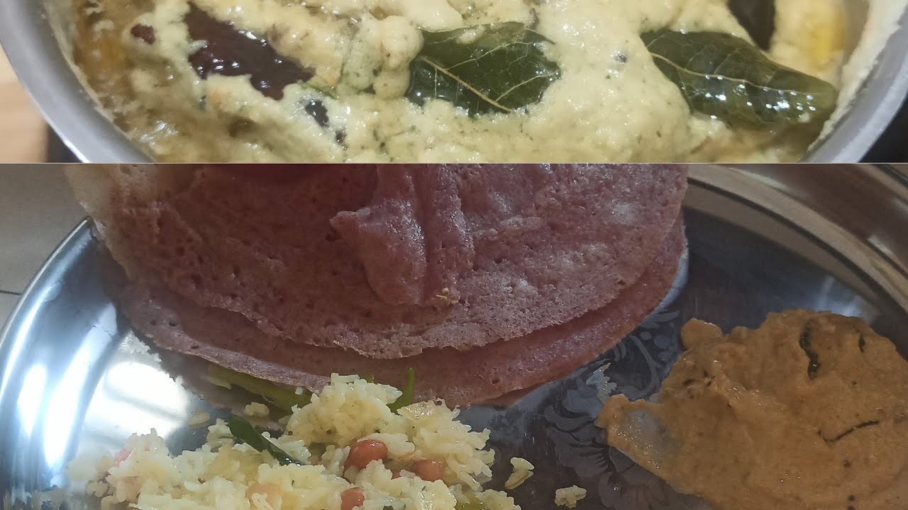 TODAY recipe tasty😋 &healthy| plain దోస |ragi pindi దోస| palli chetni ...