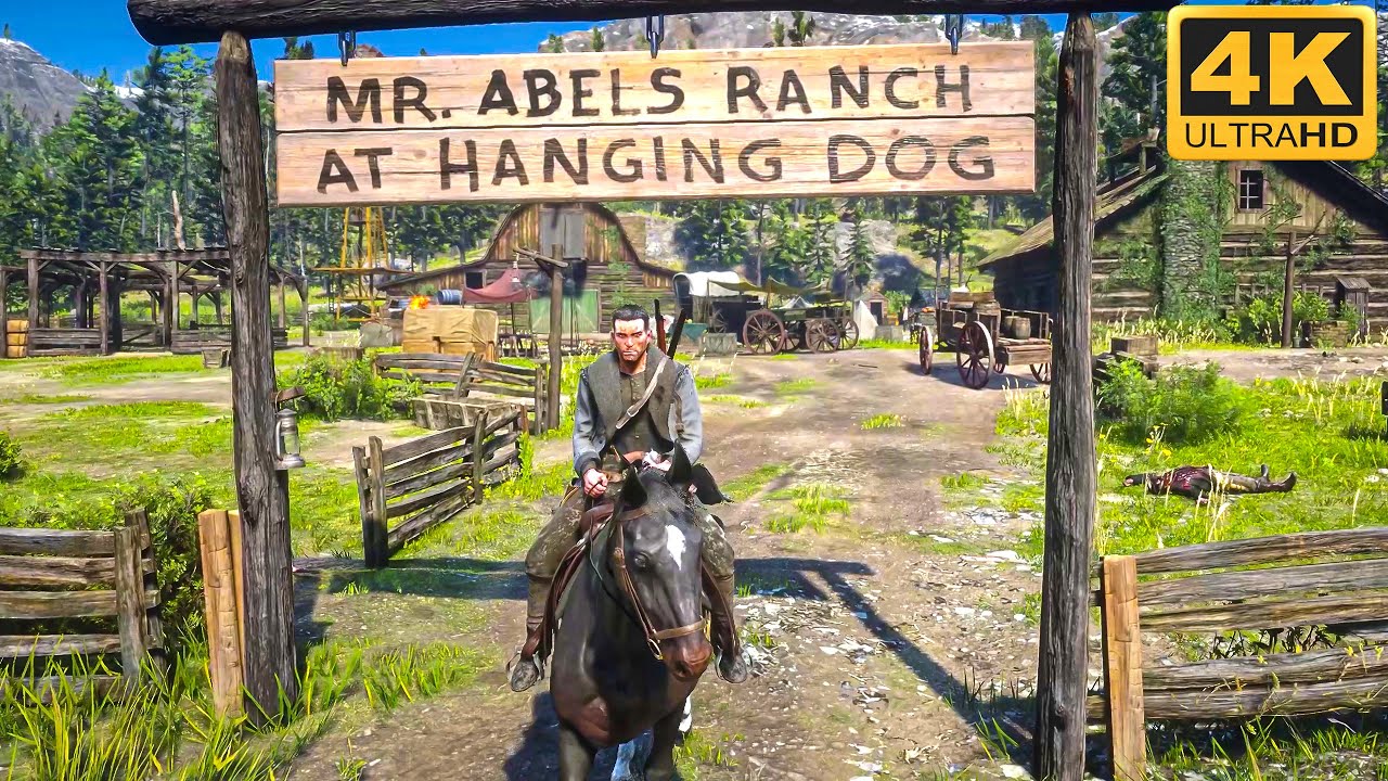 John Marston Attack Mr. Abels Ranch Hanging Dog - Red Dead Redemption 2 ...