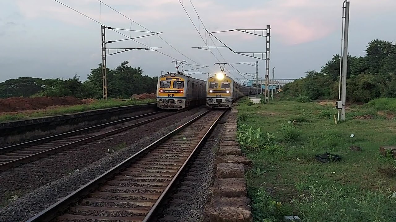 Khordha Road-Kendujhargarh ICF Memu Xing with Cuttack-Gunupur ICF Memu ...