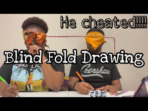 Blind Fold Drawing!!!! - YouTube